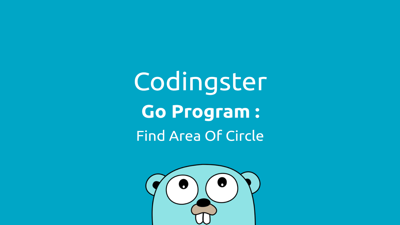 Go Program To Find Area Of Circle (Golang) - Codingster