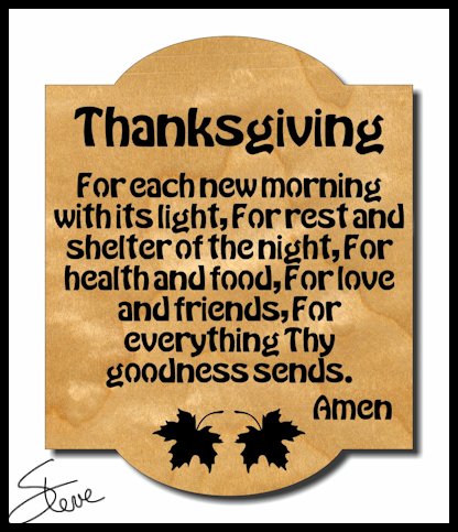 Scrollsaw Workshop: Thanksgiving by Ralph Waldo Emerson, Scroll Saw ...