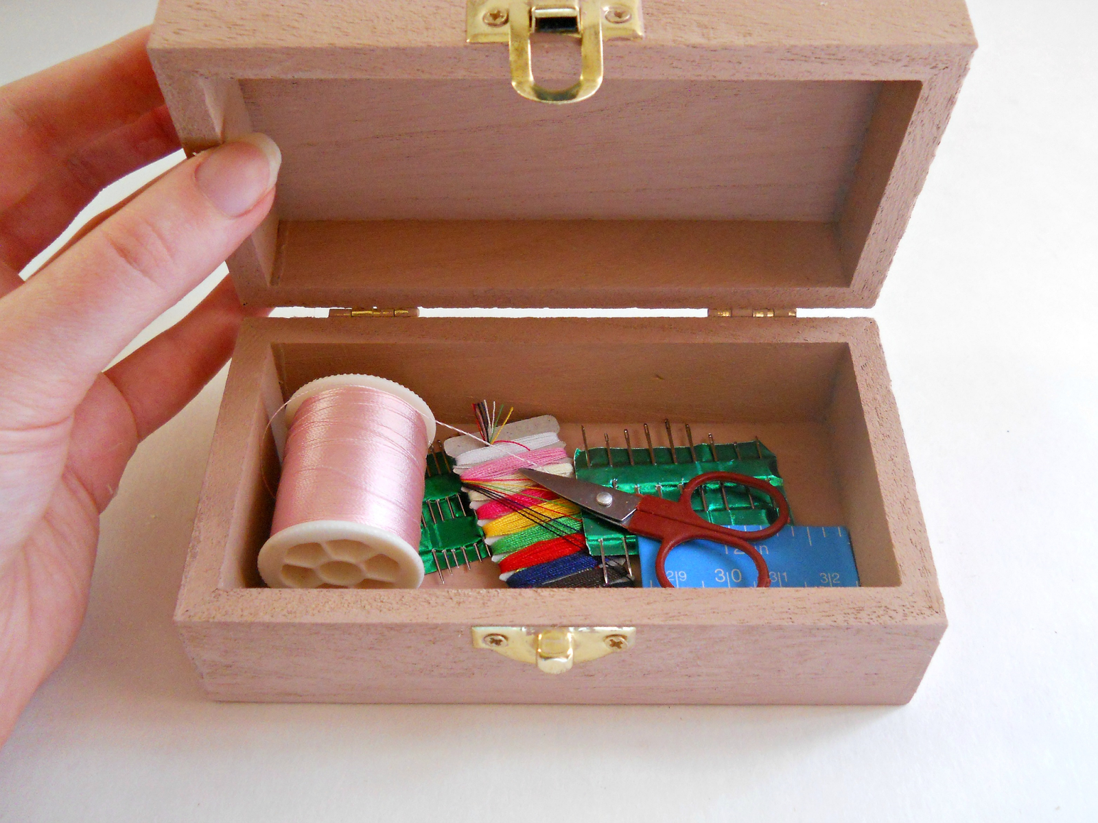 Simple Sewing Box DIY - Running With A Glue Gun