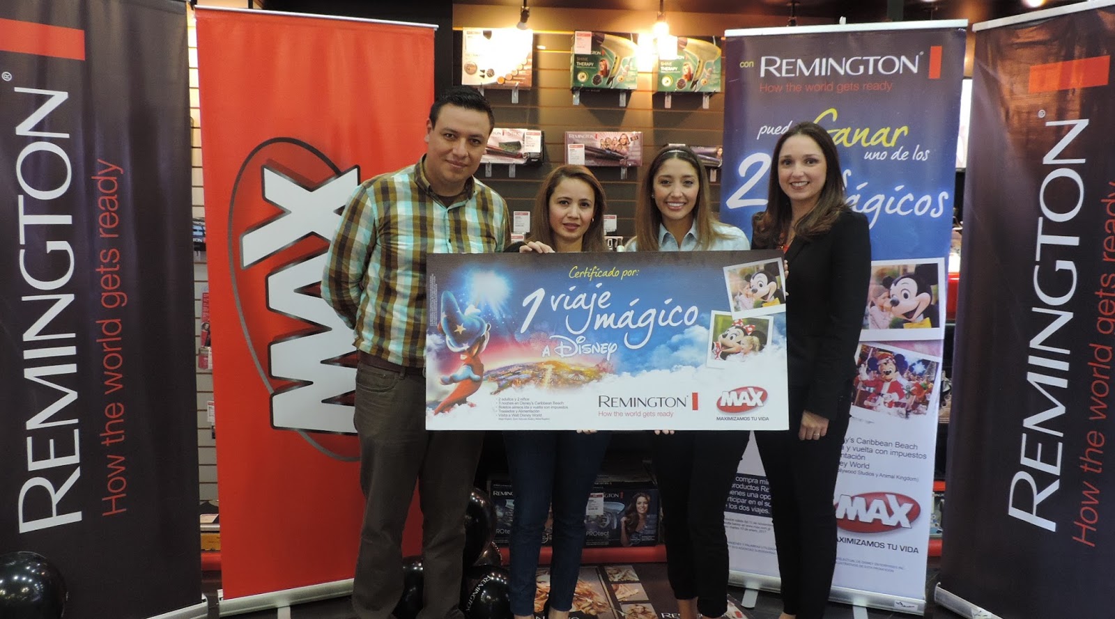 Remington y Max premian a los ganadores de la promoción "Viajes Mágicos ...