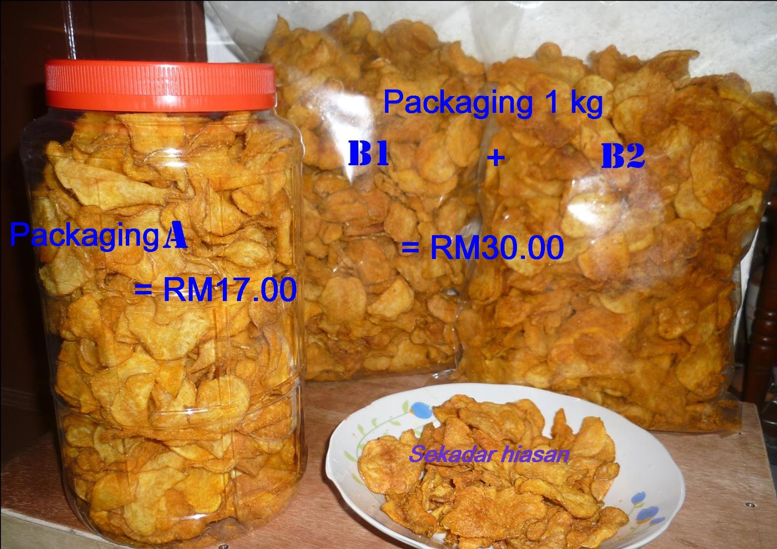 The Sweet Gateway: Kerepek Kentang Berempah (Home-made Spicy Potato Chips)