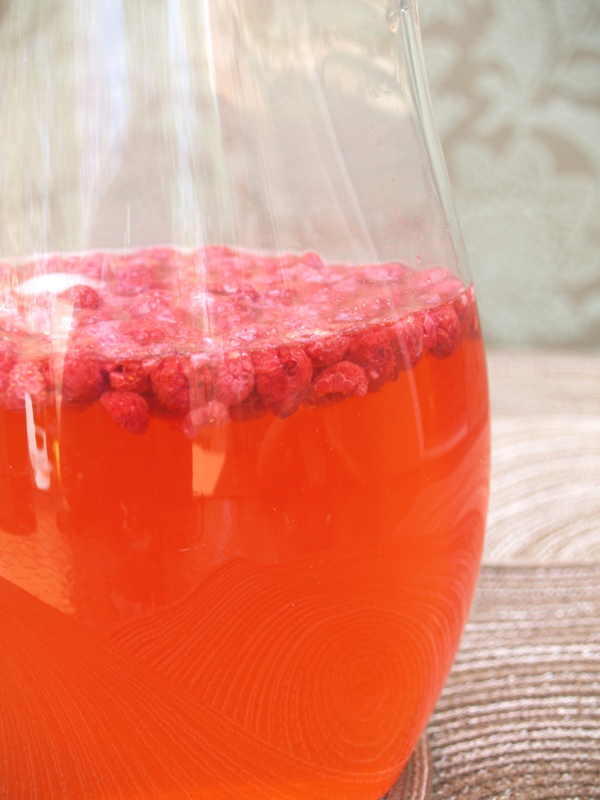 Why Just Eat When You Can Thrive: Peach Drink with Crushed Raspberries