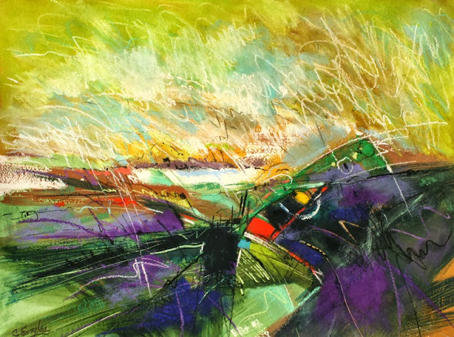 Contemporary Artists of California: Chartreuse Sunset, abstract ...