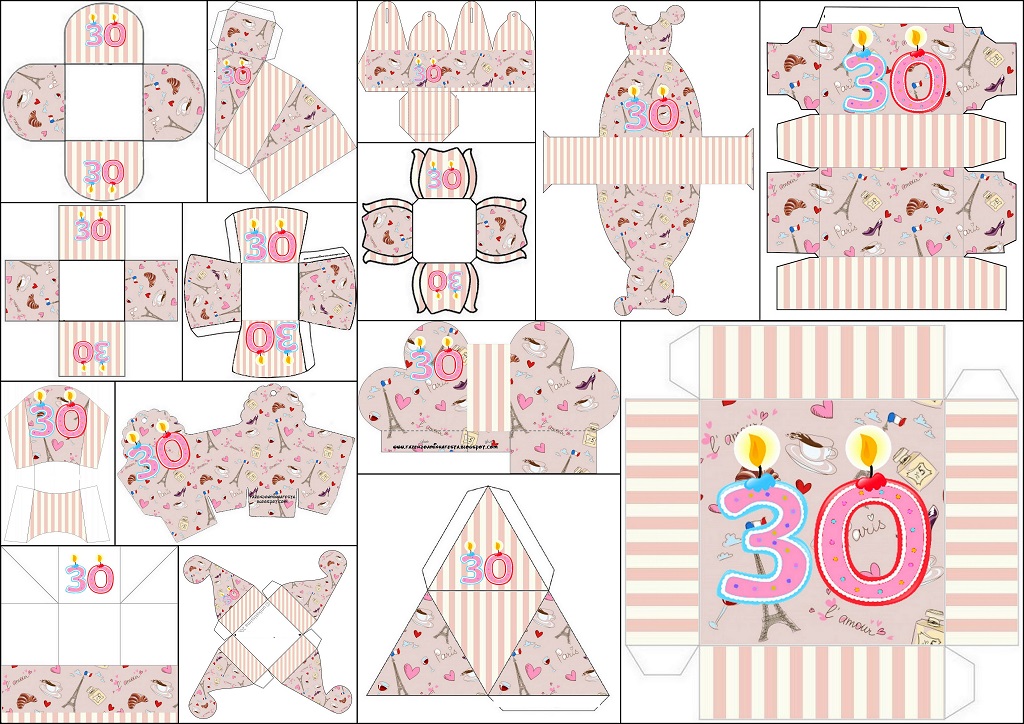 30th. Birthday: Free Printable Boxes. | Oh My Fiesta For Ladies!