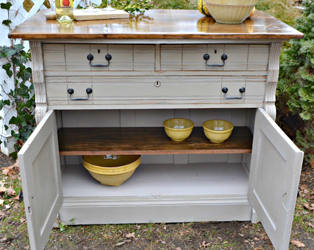 Heir and Space: An Antique Oak Server Turned Kitchen Island