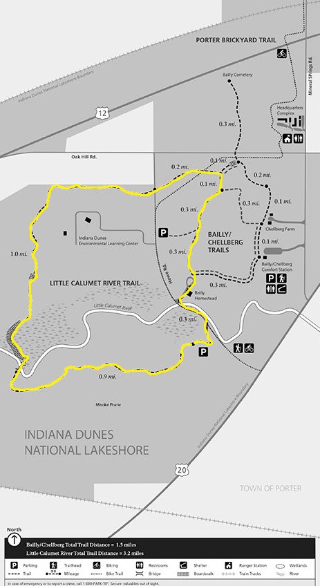 Day Hiking Trails: Maps for Indiana Dunes National Park trails