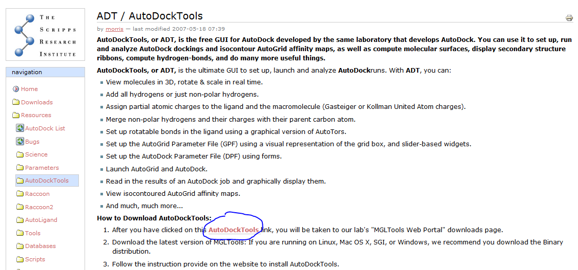 Autodock com chem: AutoDock
