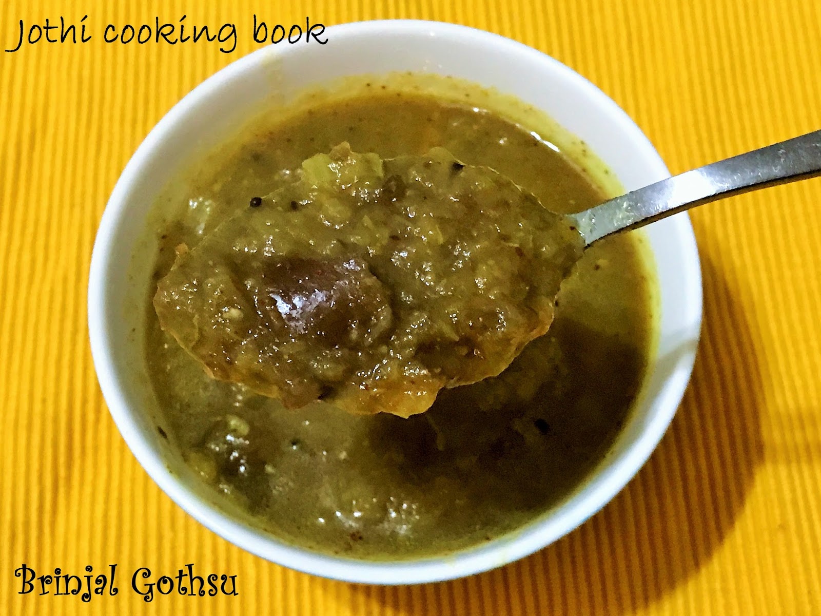 Jothi Cooking Book: Brinjal Gothsu(Chidambaram Style)