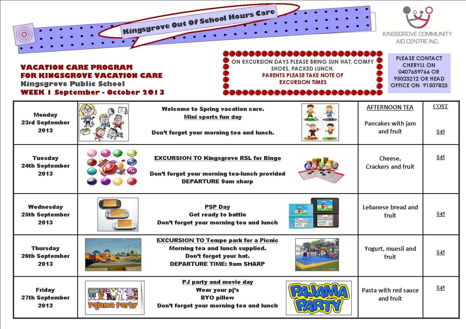 KCAC: KINGSGROVE OOSH (KPS) VACATION CARE SEP-OCT 2013