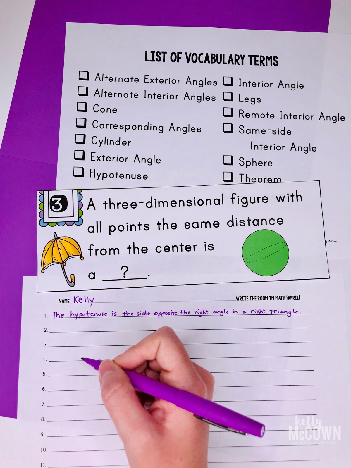 Kelly McCown: Writing Math Vocabulary in April Kelly McCown: Writing Math Vocabulary in April