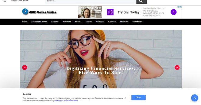 Amp Cover Slider - Premium Amp HTML Blogger template