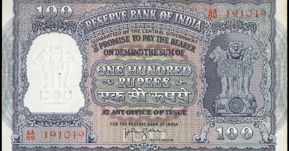 100 Indian rupees note 1953|World Banknotes & Coins Pictures | Old ...