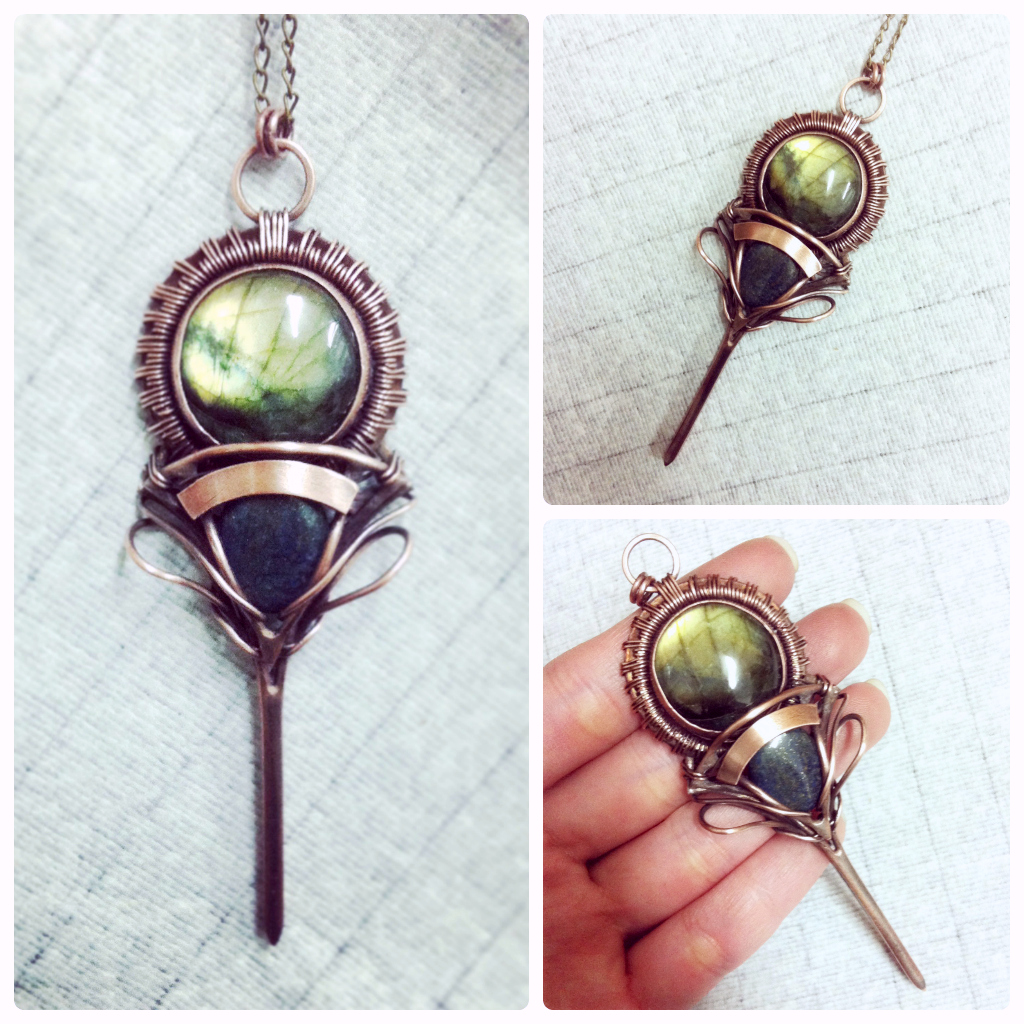 Handmade wire wrapped, filigree, fantasy and steampunk jewelry.