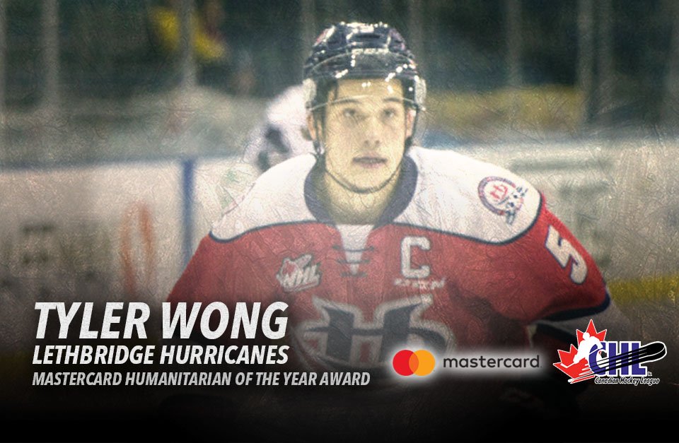 Hurricane Watch: Tyler Wong Named CHL Humanitarian