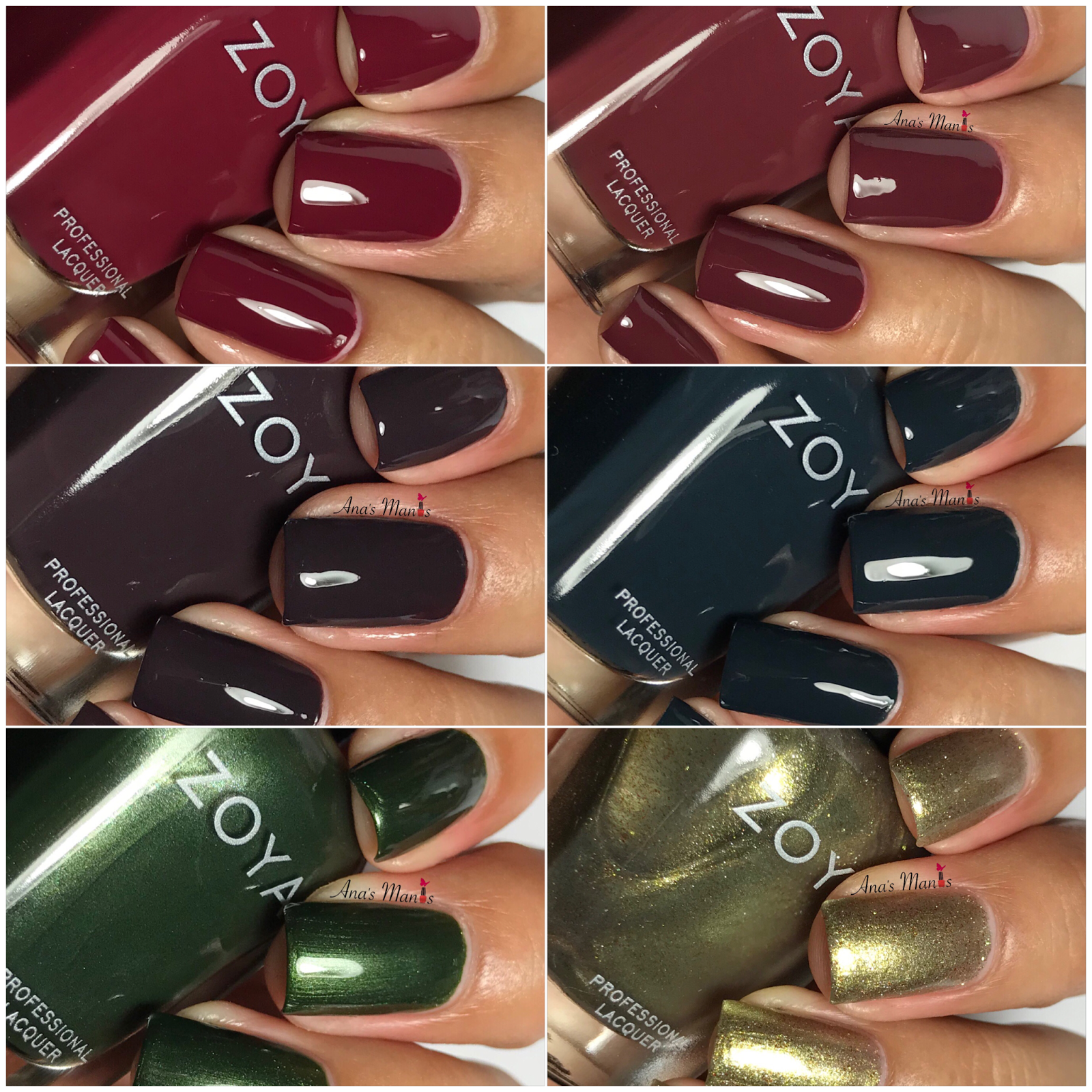 Ana's Manis: Zoya Nail Polish Fall Sophisticates Collection 2017 Swatch ...