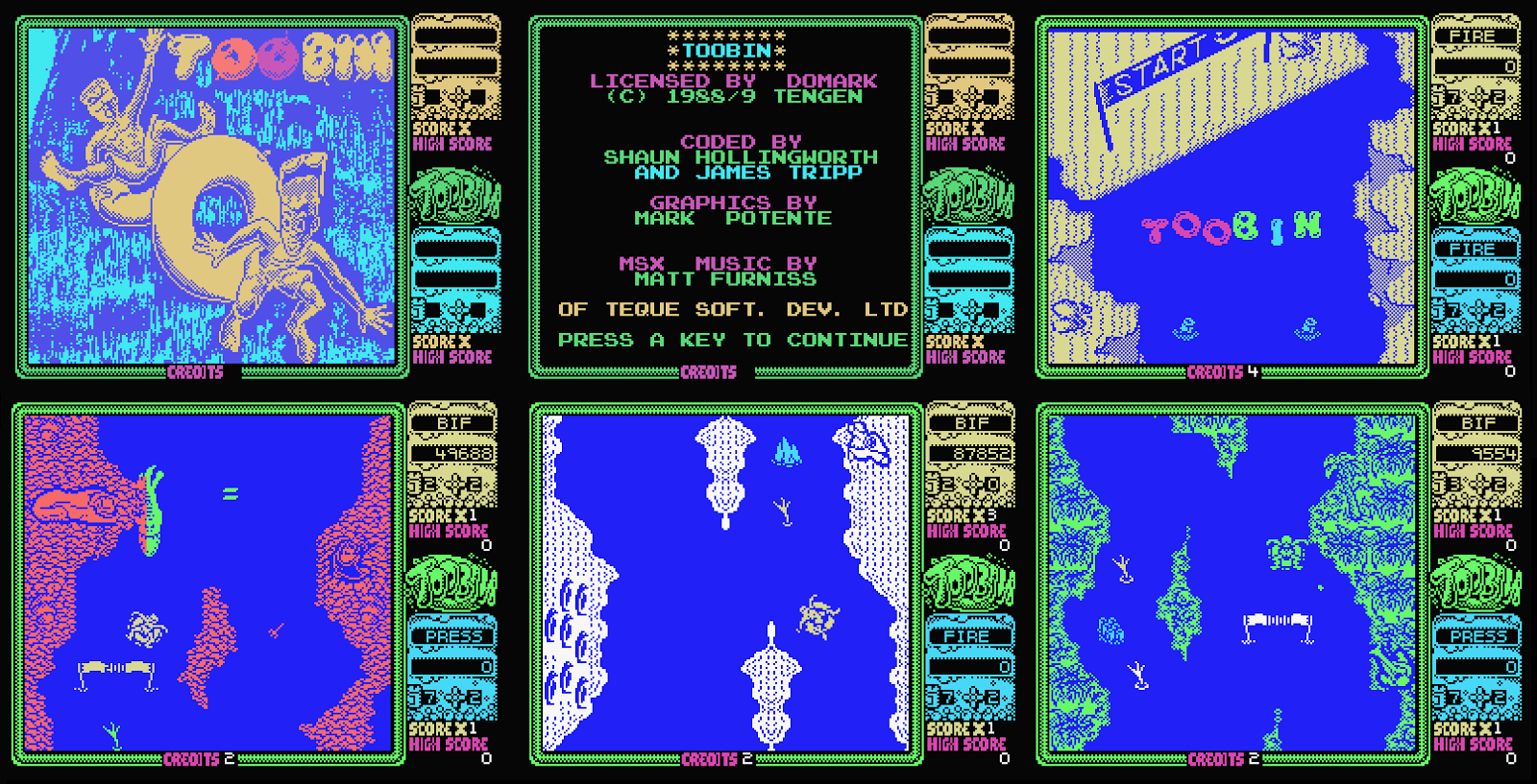 FRGCB - Finnish Retro Game Comparison Blog: Toobin' (Atari Games/Tengen ...