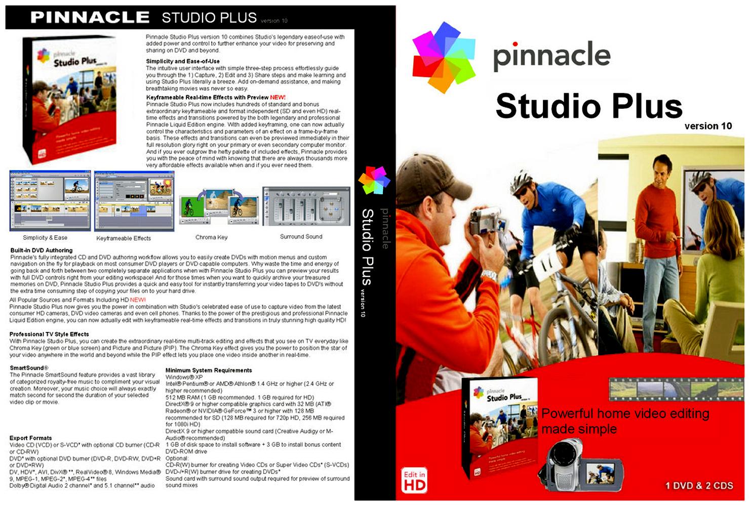 Cdcovers Brasil | Capas Para DVDs e CDs Grátis: Pinnacle Studio Plus