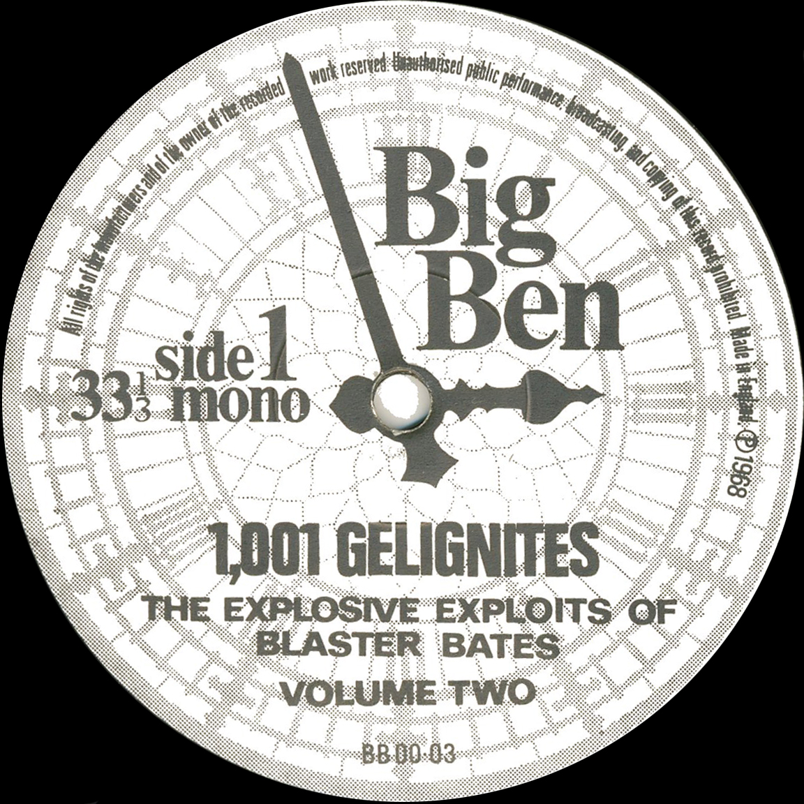 Vintage Stand-up Comedy: Blaster Bates - Vol 2 1001 Gelignites 1968 (UK)