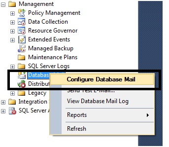 Microsoft Business Intelligence: Configure Database mail in Sql server 2014