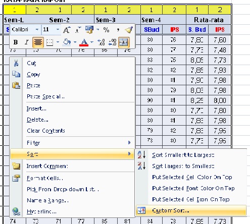 SunShine: SORTIR DATA BERDASAR KOLOM PADA EXCEL
