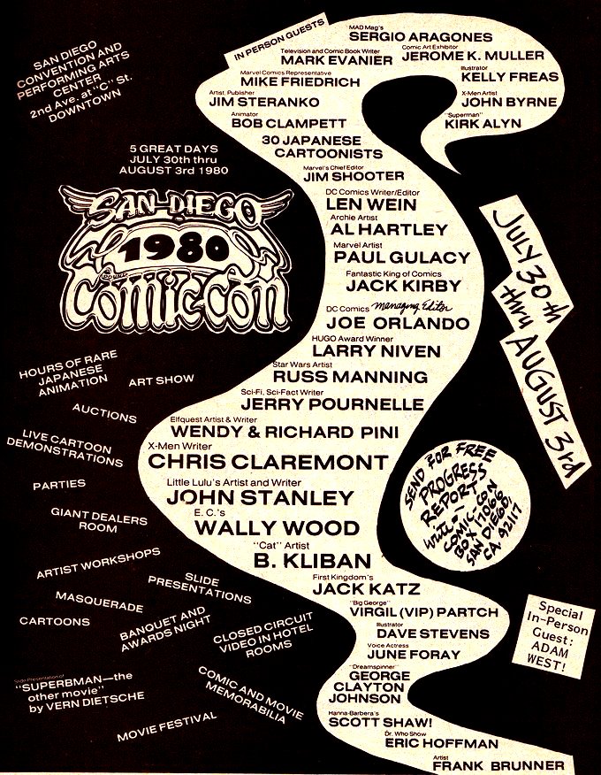 Marvel Comics of the 1980s: 1980 - San Diego Comic Con poster