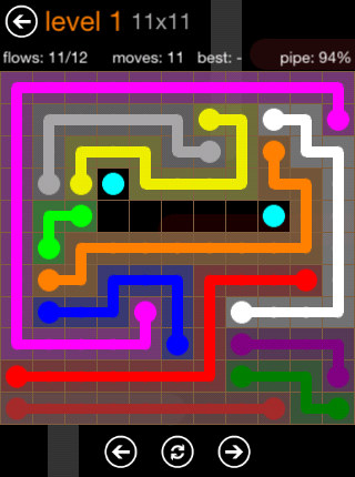 Flow Free Answers: 11x11