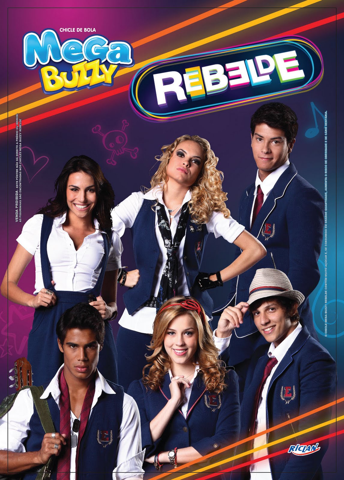 Novidade! Chicle Mega Buzzy #Rebelde com super álbum de figurinhas ...