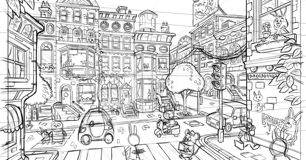 Learning drawing principles: city