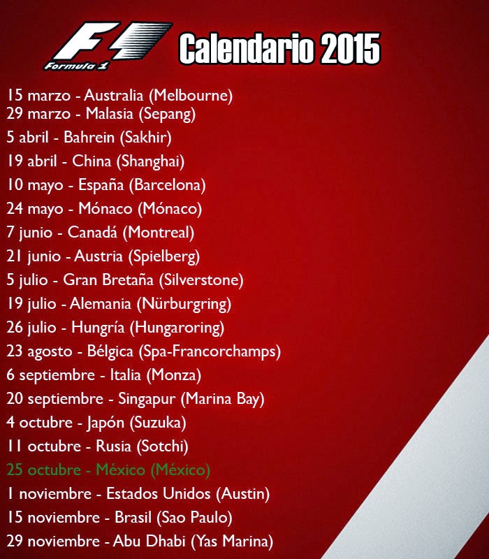 September 2014 - Formula Uno Mexico | Noticias y Exclusivas | Ver Formula 1