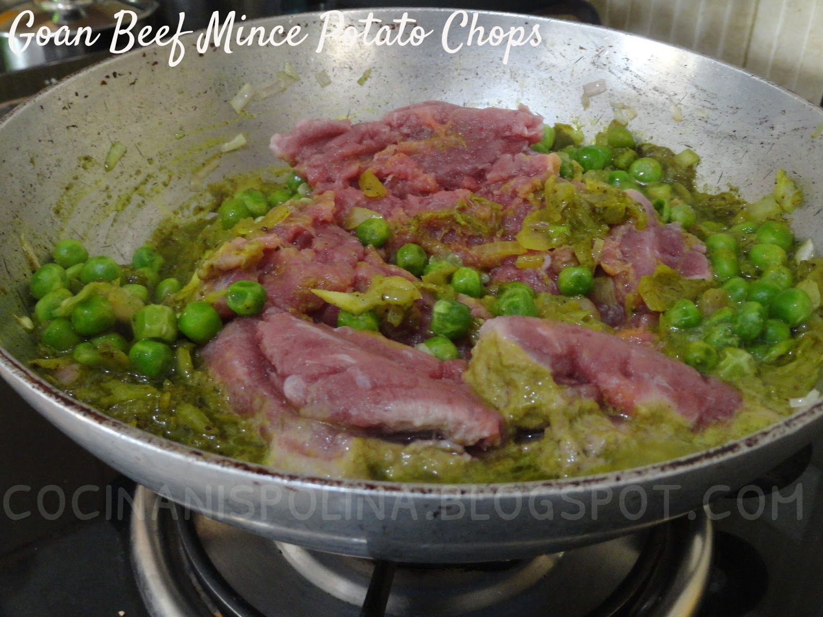 Cocinanispolina: {Recipe}Goan Beef Mince Potato Chops