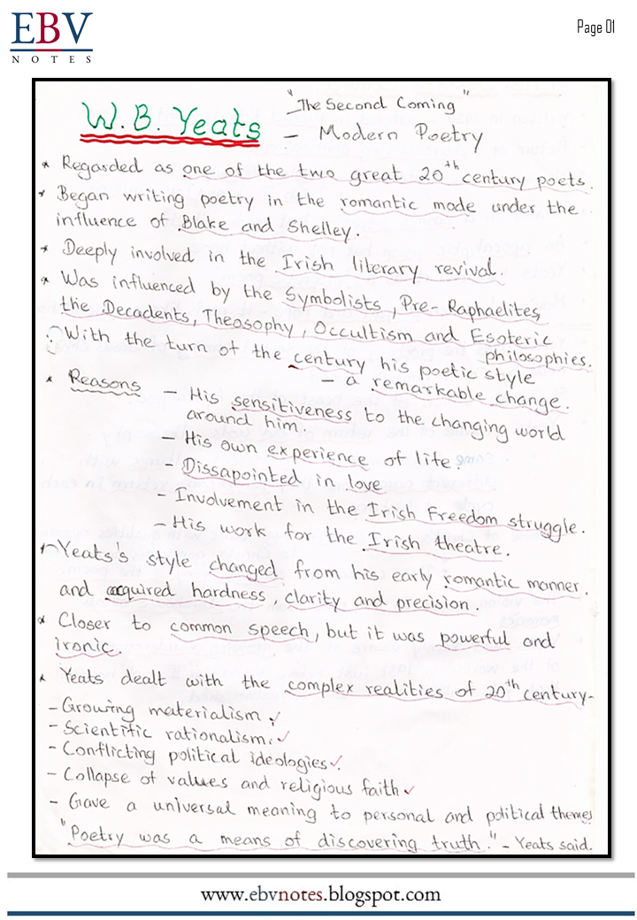 TOPPER'S NOTES: "The Second Coming" | W. B. Yeats | Modern Poetry ...