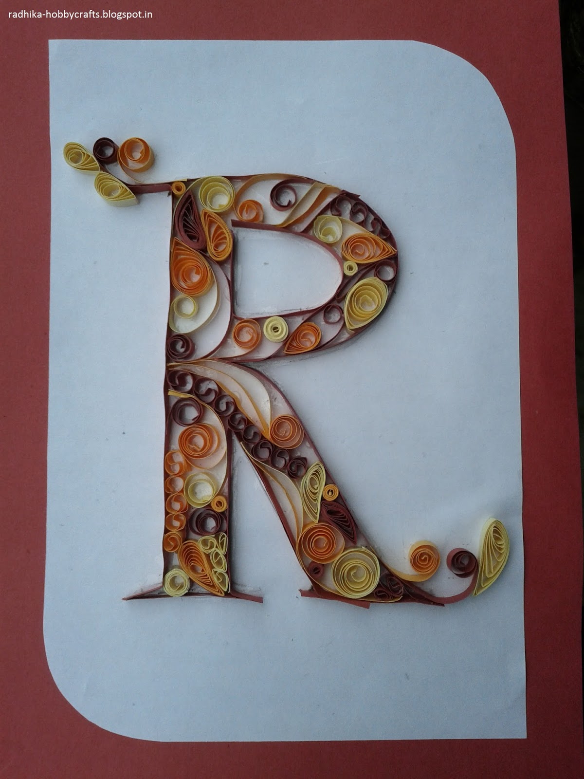 Hobby Crafts :): Quilled monogram