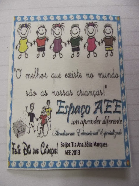 AEE UM APRENDER DIFERENTE!: Mensagem às crianças!