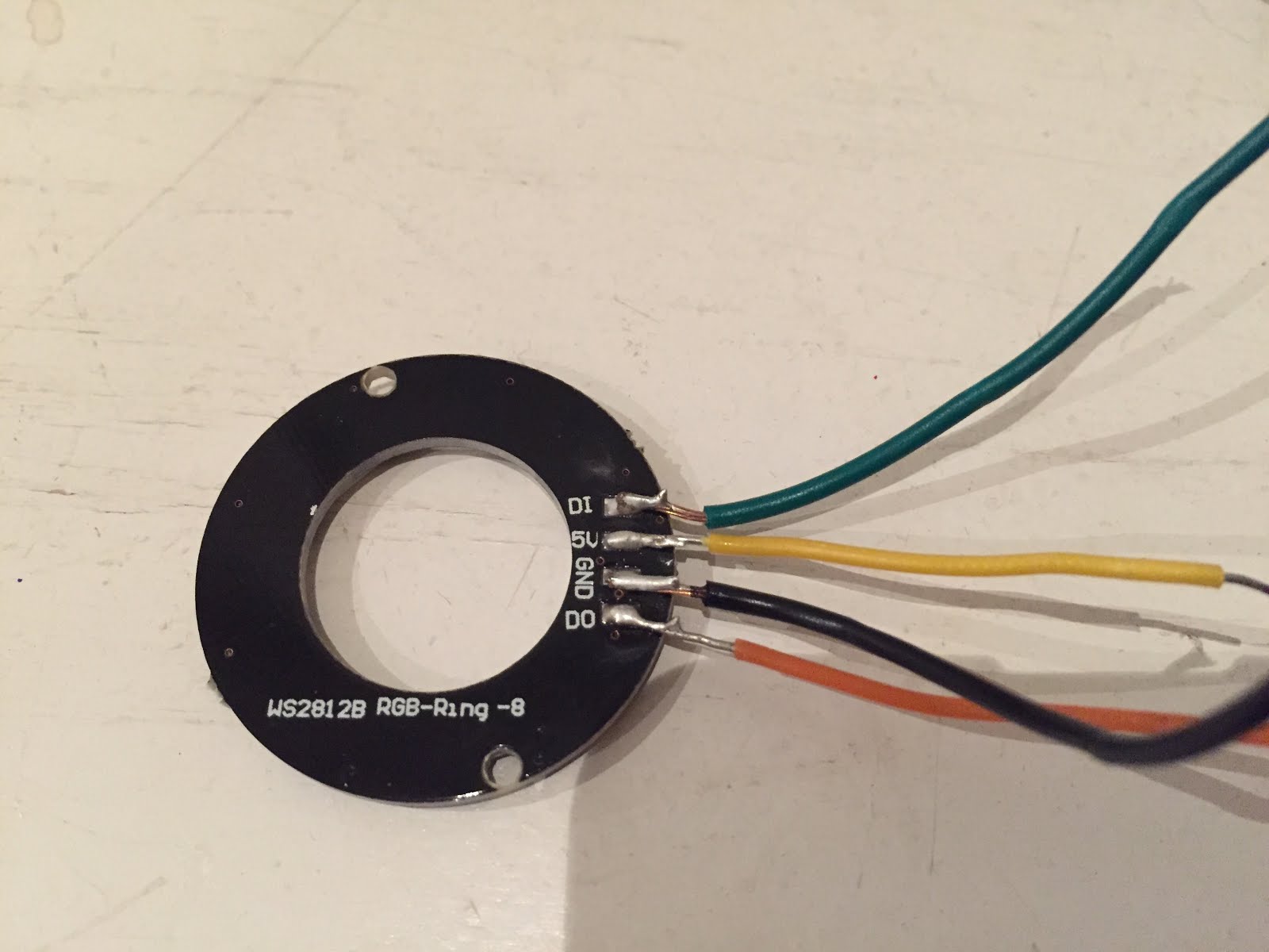 Open Blackboard Daisy Chained Neopixel Ring Flower Garden