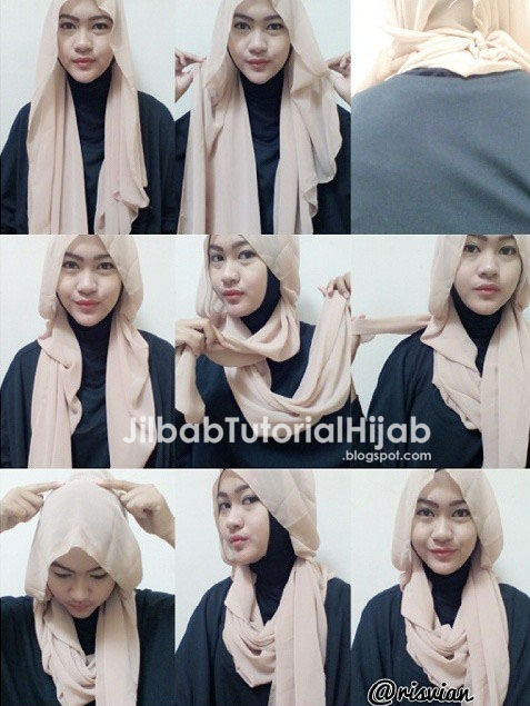 Cara Menggunakan Hijab Pashmina - Kumpulan Tutorial Hijab Modern