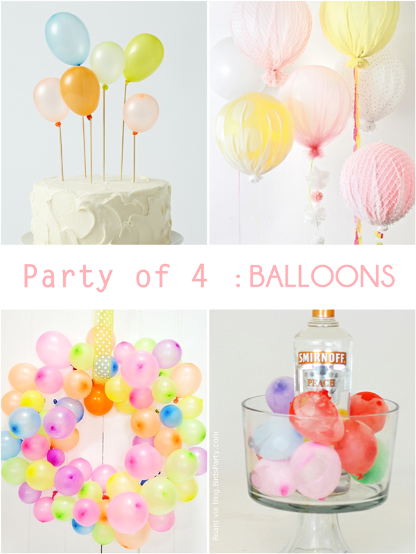 Party of 4 | Unexpected Party Ideas Using Balloons - Party Ideas ...