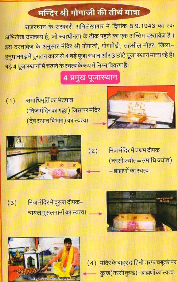 GOGAJI MAHARAJ DADREWA: गोगा मेडी में गोगाजी महाराज