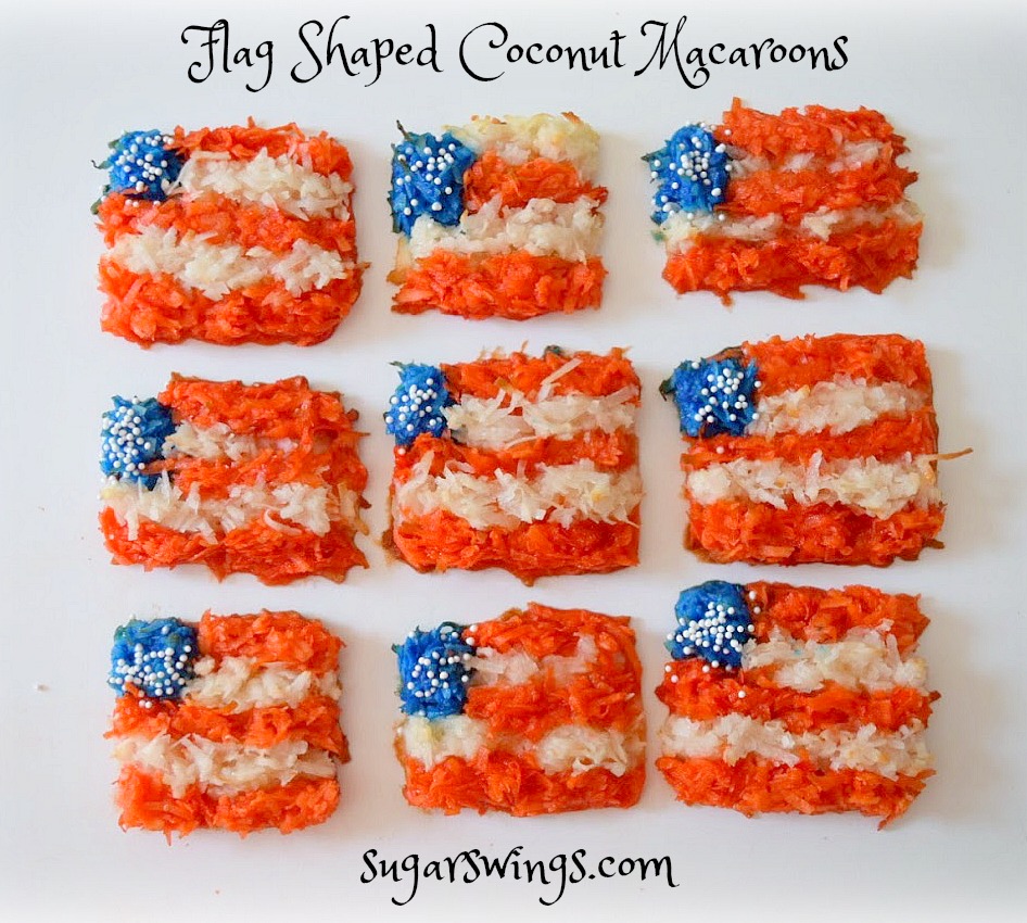 Sugar Swings! Serve Some: Flag Shaped Coconut Macaroons