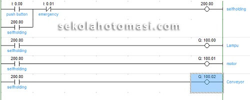 Program PLC- Penggunaan Saklar Self Holding Pada PLC - Dunia Elektro