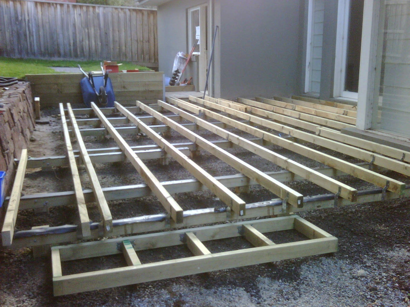 Let's Build a Deck: Let's build the side deck step 2. I've been framed!
