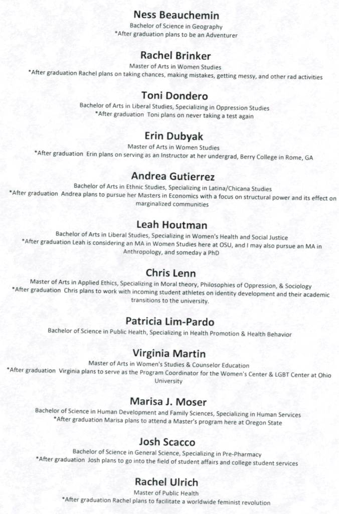 Tom's OSU: OSU Lavender graduation ceremony keynoted by Jeff Kenney