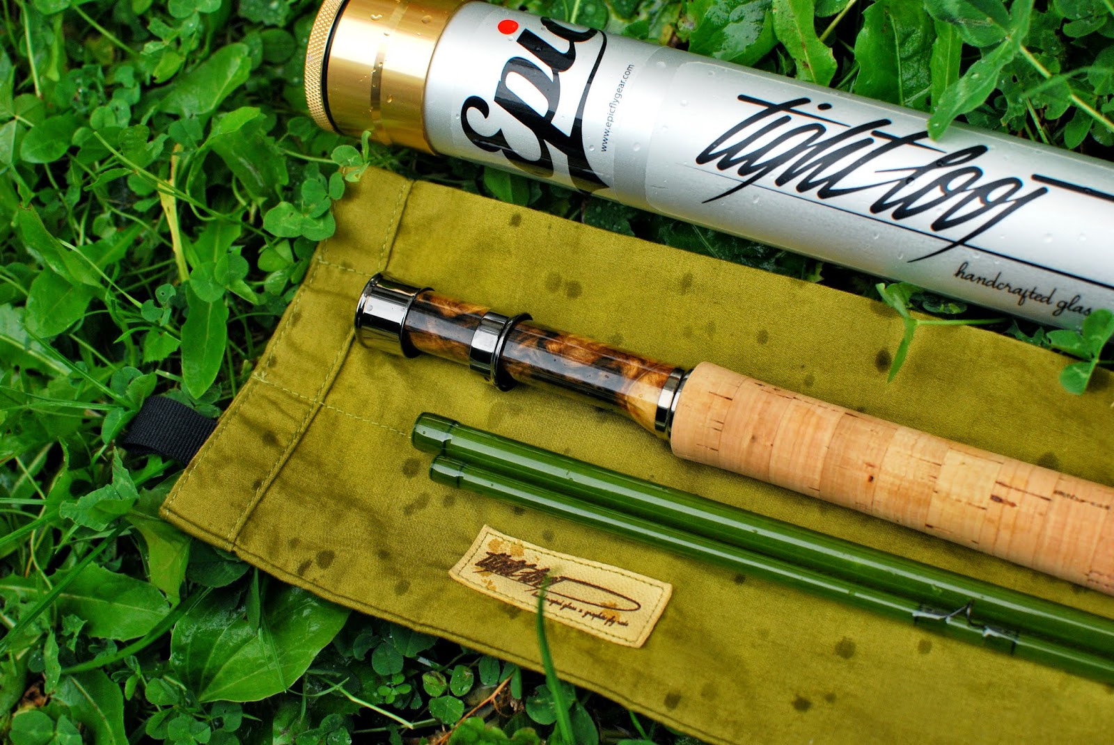 Handcrafted graphite and fiberglass fly rods: Swift Epic 5wts.