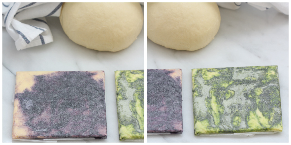 Danish loaf bread - 3 ways - Cocoa / Matcha / Ube ( purple yam )