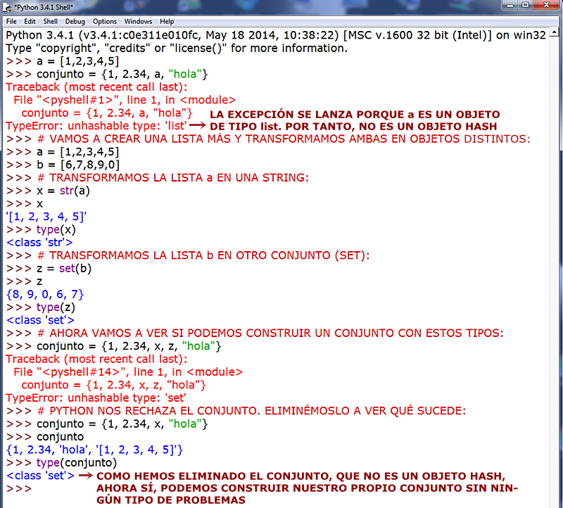 APRENDER A PROGRAMAR CON PYTHON: CONJUNTOS (SET Y FROZENSET)