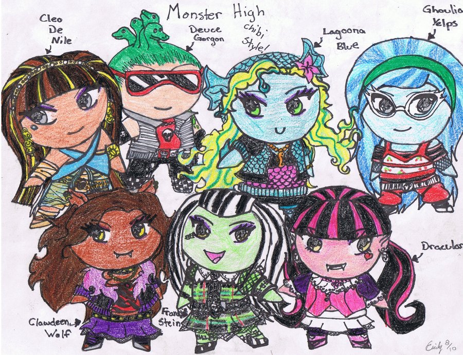 Navegando por la red lo encontré: Monster high chibis