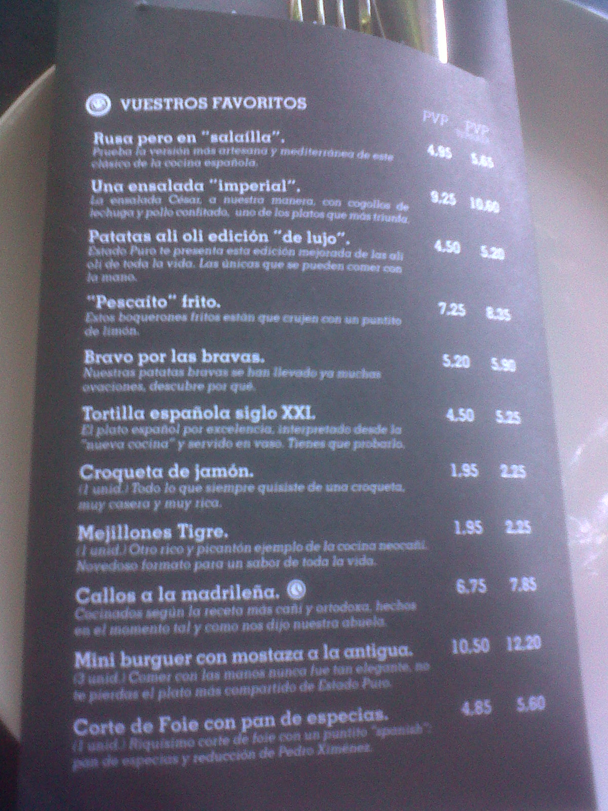 Estado Puro: Las tapas de Paco Roncero