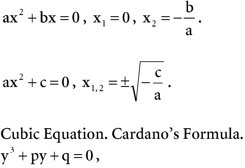 Equations Formulas