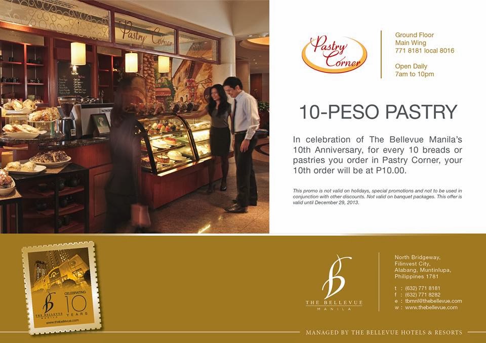 Manila Shopper: Bellevue Hotel's 10-Peso Anniversary Promo 2013