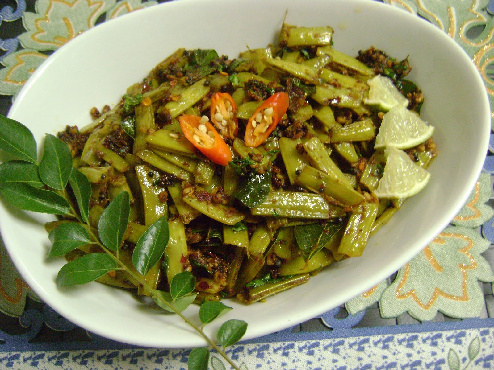 Bethica's Kitchen Flavours: Gavar Ki Bhaji - Chettinad Style (Cluster ...