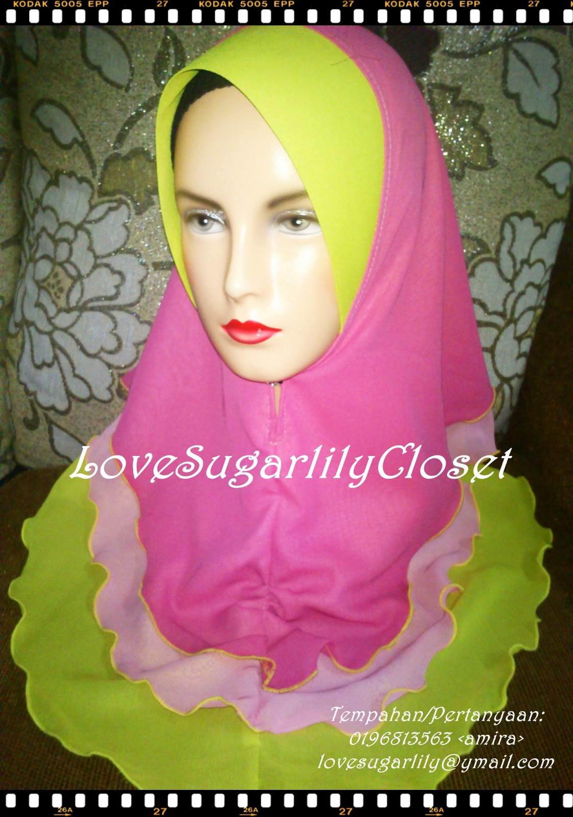 LoveSugarlilyScarft: Tudung 3 Layer